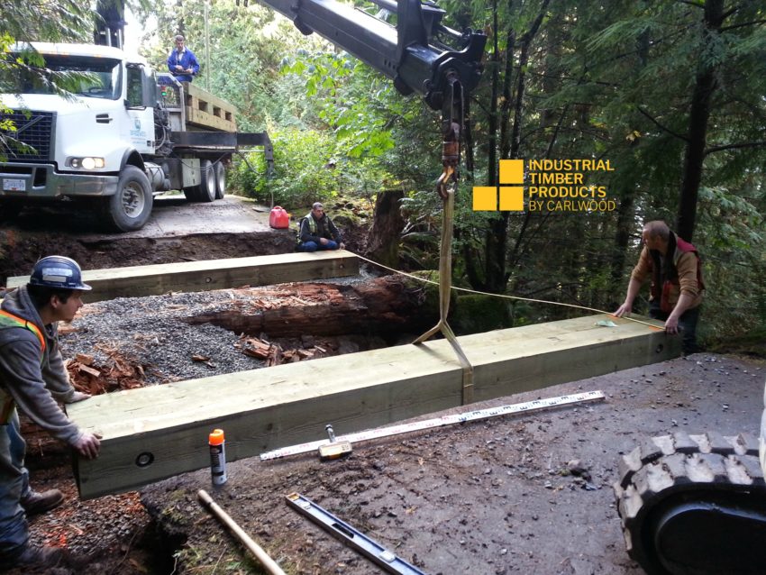Timber Bridge Install on rural driveway | Industrial Timber Products by ...