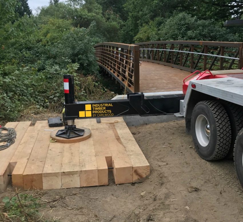 Wide Timber Pads for a bridge lift | Industrial Timber Products by CarlWood