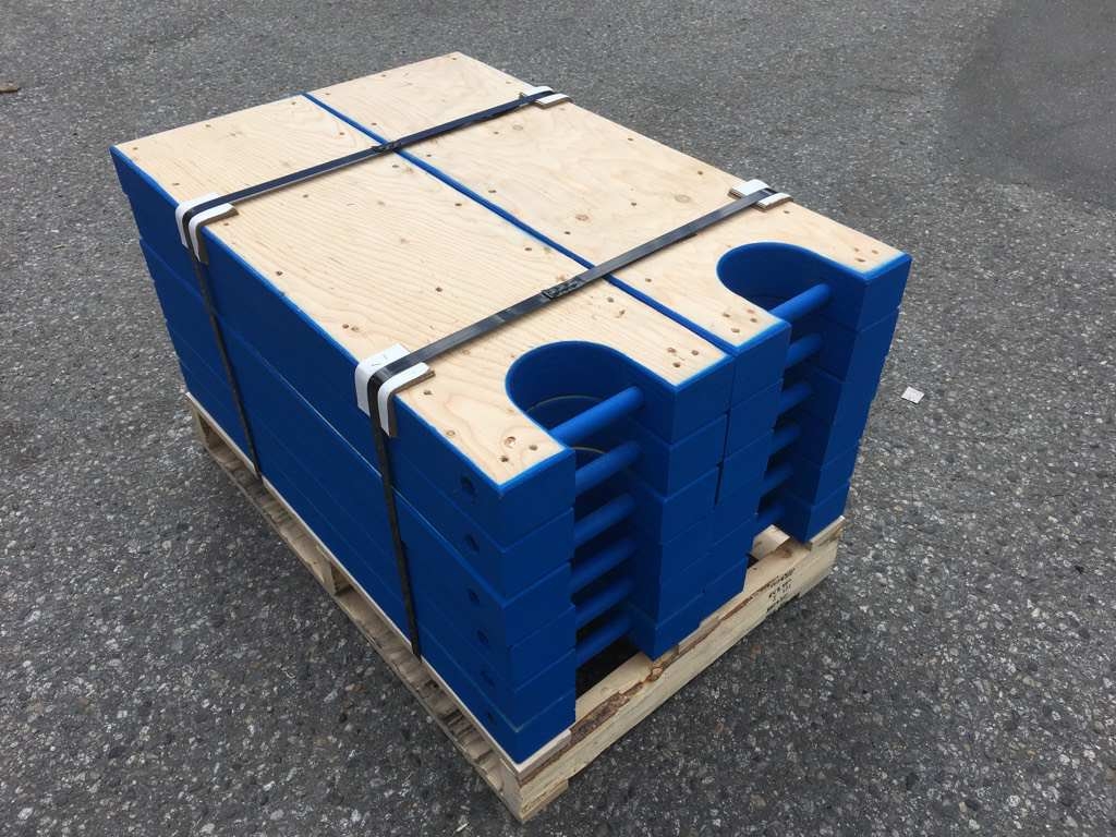 Blue Outrigger Pads | Industrial Timber Products by CarlWood