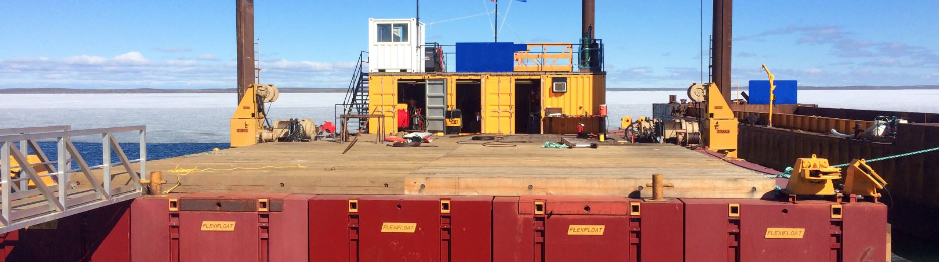 Crane Mats on a barge deck | Industrial Timber Products by CarlWood