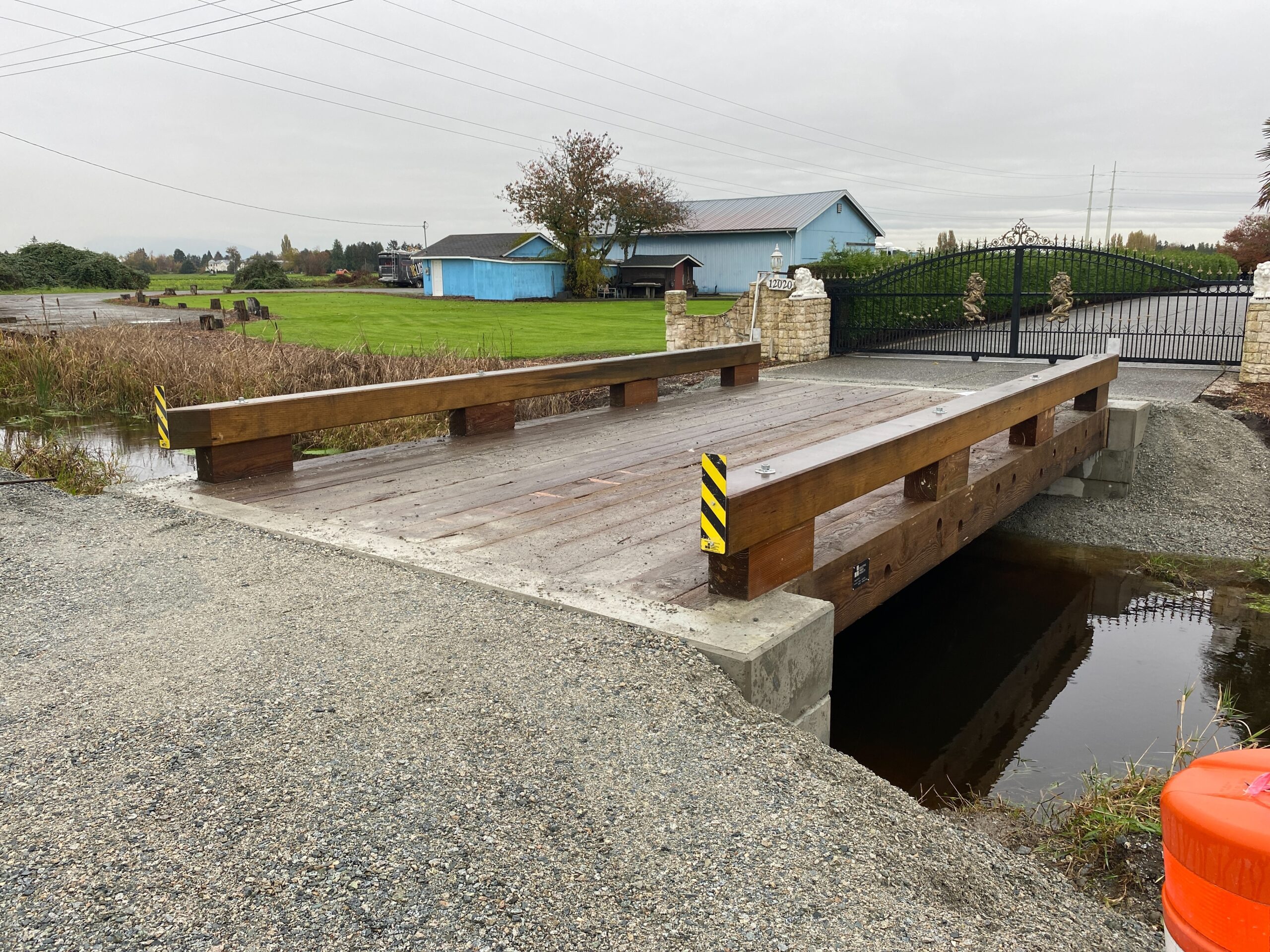 Residential Bridge crossing a large ditch | Industrial Timber Products ...