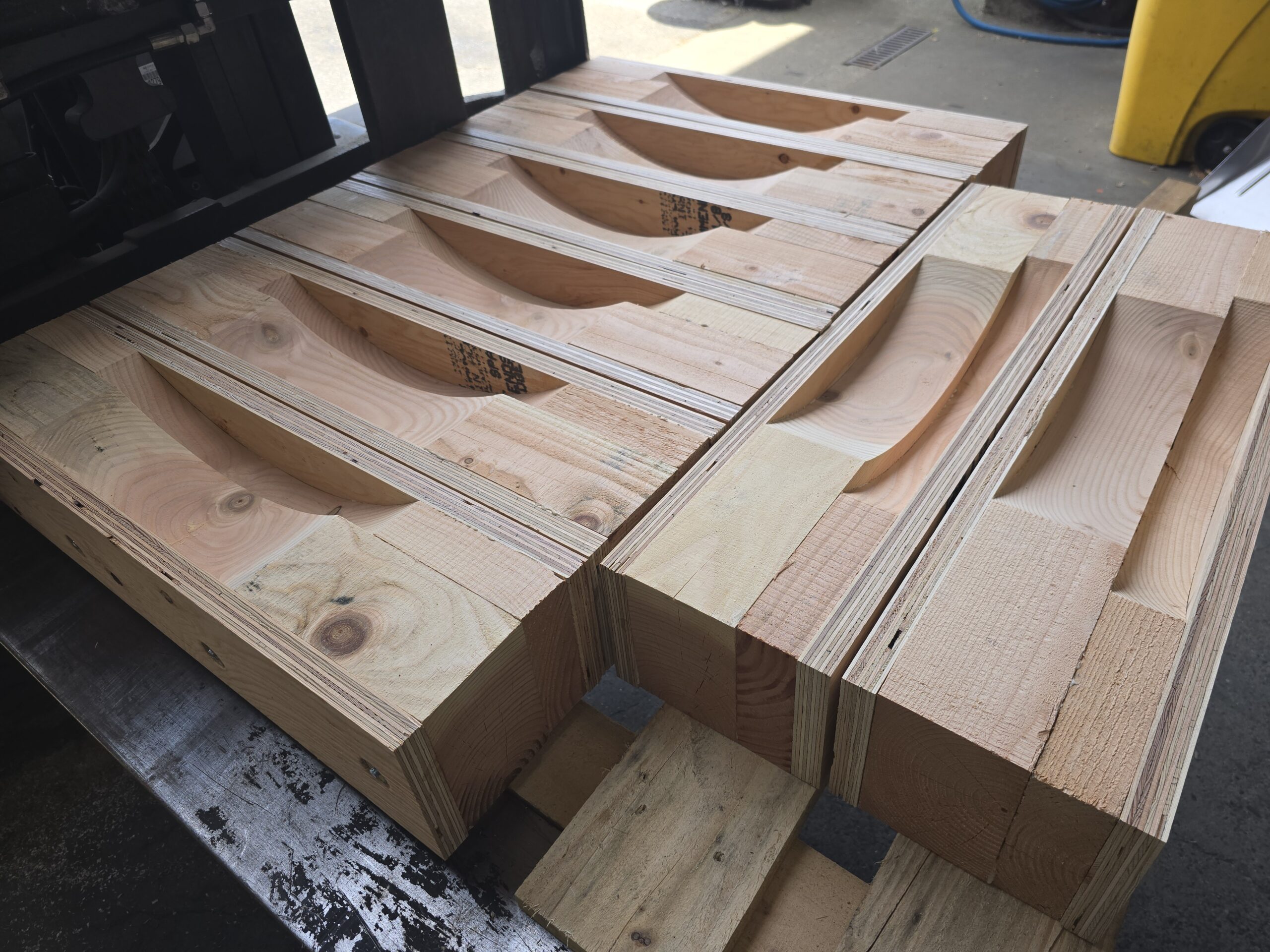 Rail Wheel Custom Chocks | Industrial Timber Products by CarlWood